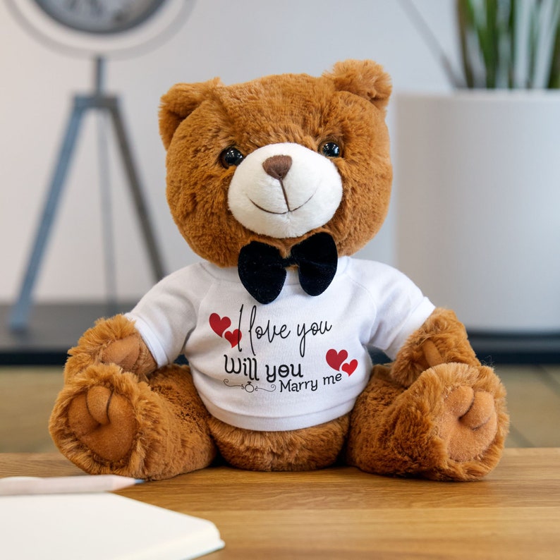 Will You Marry Me Teddy Bear: Engagement Proposal Gift - Etsy