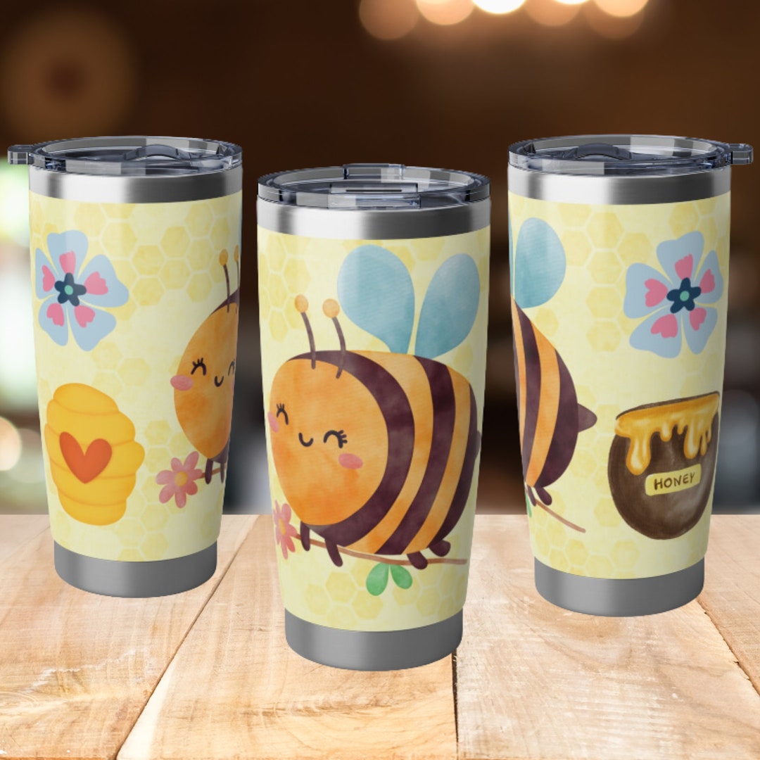 Tumbler for Bee Lovers 20oz Tumbler Bee Design Tumbler for Road Trip ...