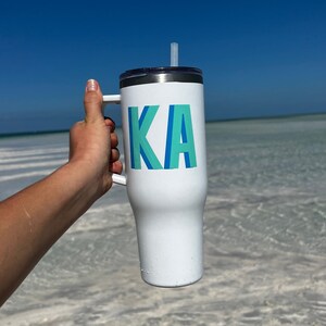 Custom Shadow Monogram 40 Oz Tumbler With Handle Stanley Cup - Etsy