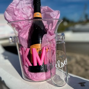 Custom Shadow Monogram Ice Bucket, Champagne Bucket, Housewarming ...