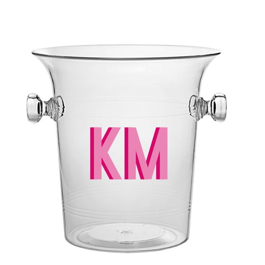 Custom Shadow Monogram Ice Bucket, Champagne Bucket, Housewarming ...