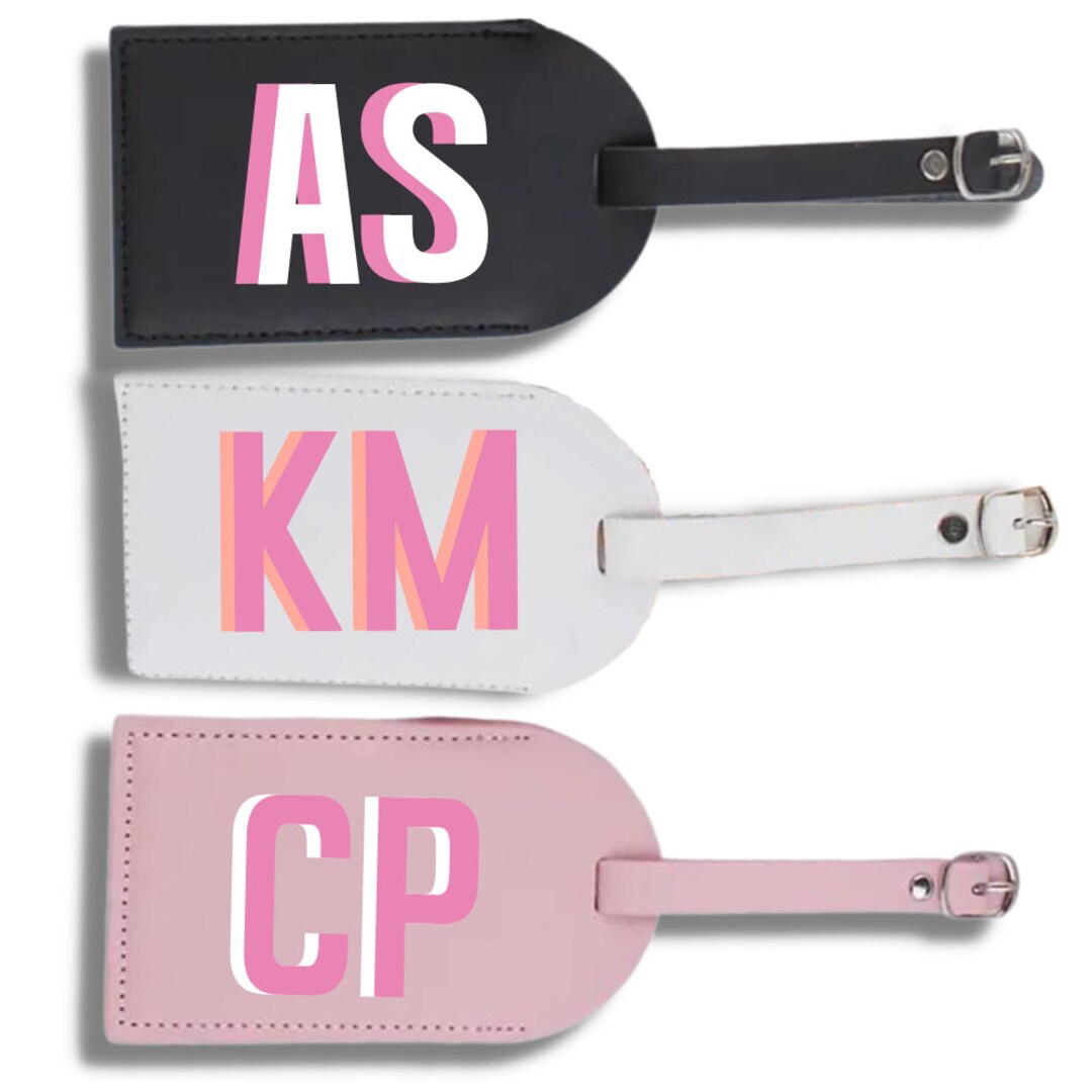 Monogram Luggage Tag - Etsy