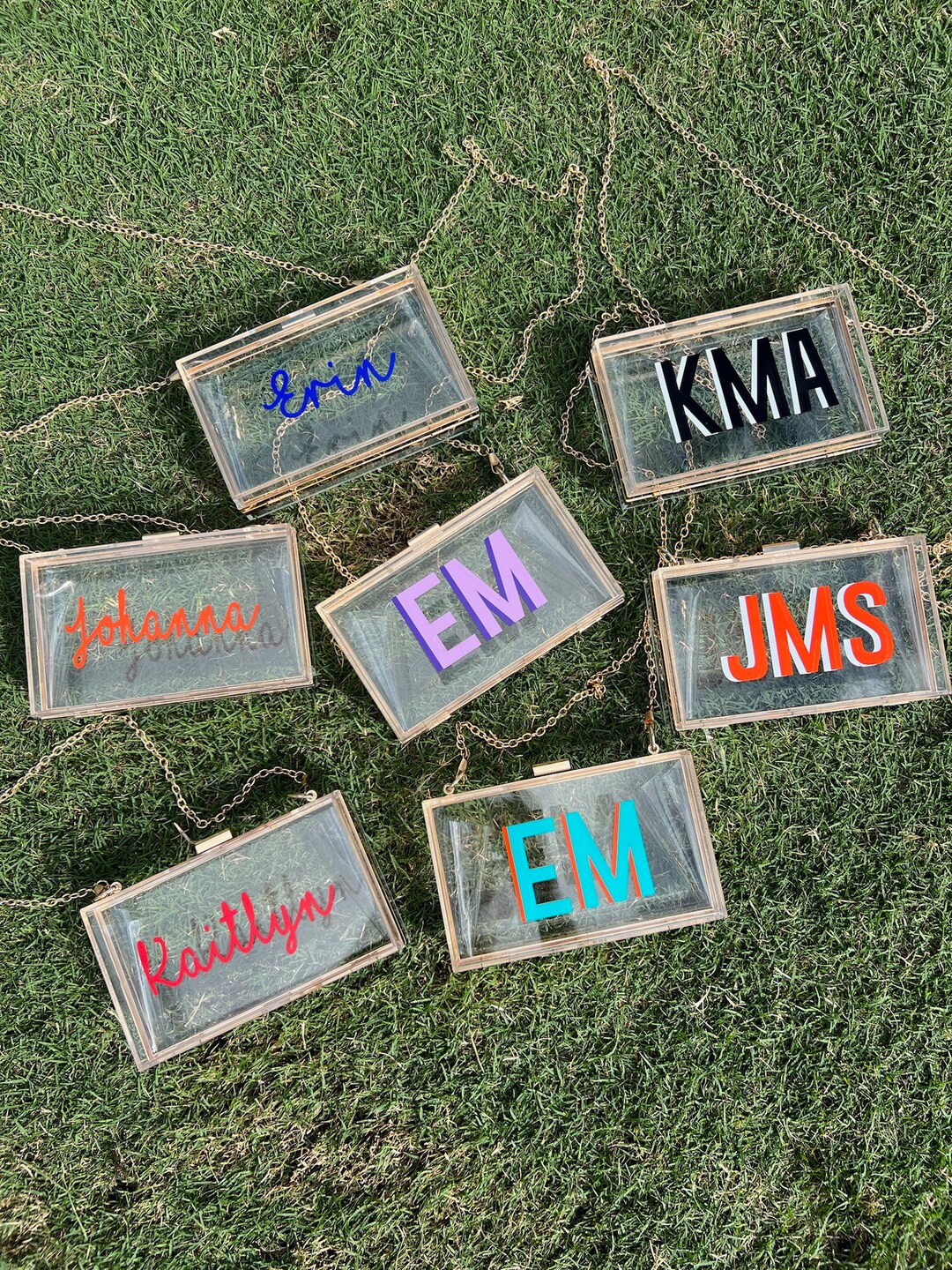 Personalized Clear Stadium Clutch, Varsity Letter Patches, Concert ...