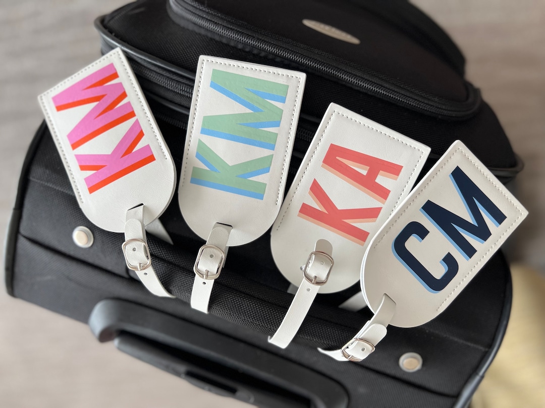 Monogram Luggage Tag - Travel Accessory -bridesmaid Gift for ...