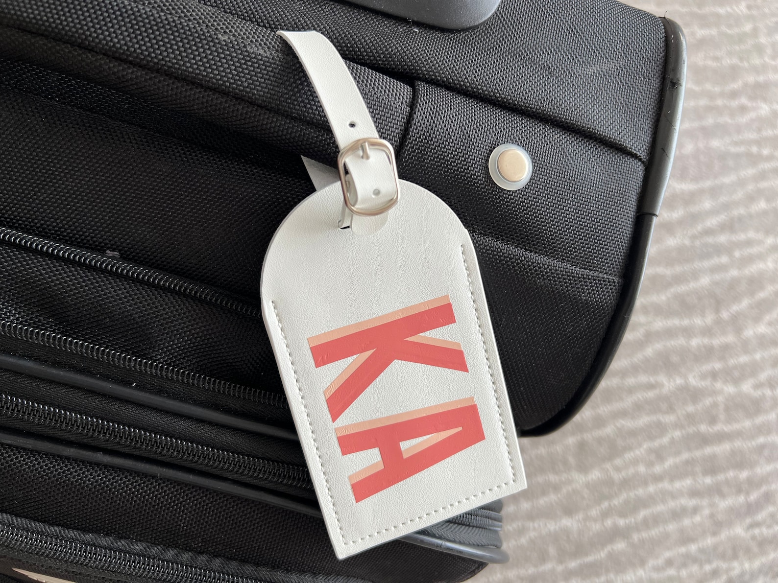 Shadow Monogram Luggage Tag - Etsy