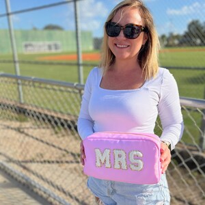 Make up Bag With Chenille Letter Patches - Cosmetic Bag - Nylon Bag ...