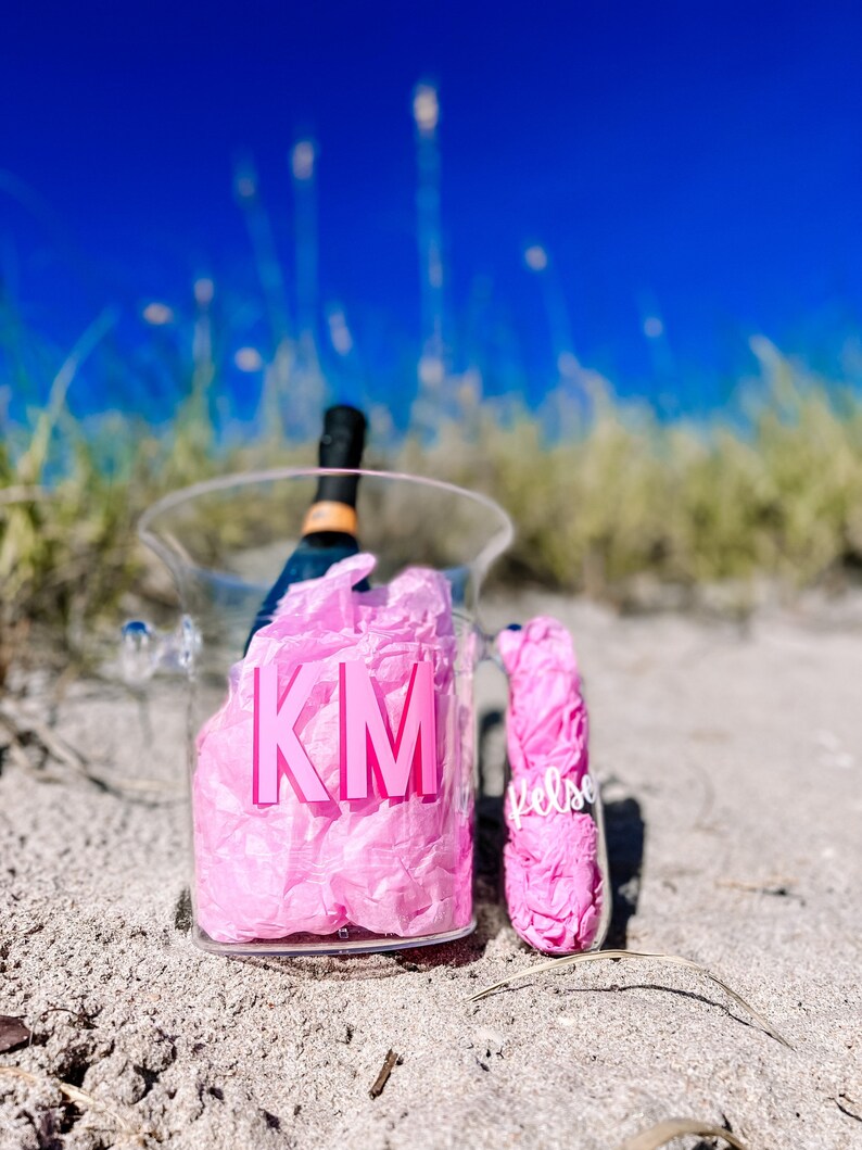 Custom Shadow Monogram Ice Bucket Champagne Bucket - Etsy