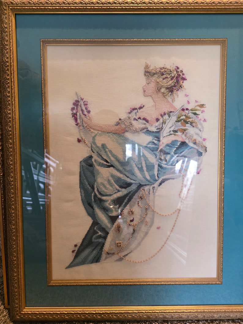 Vintage Framed Mirabilia Cross Stitch - Etsy