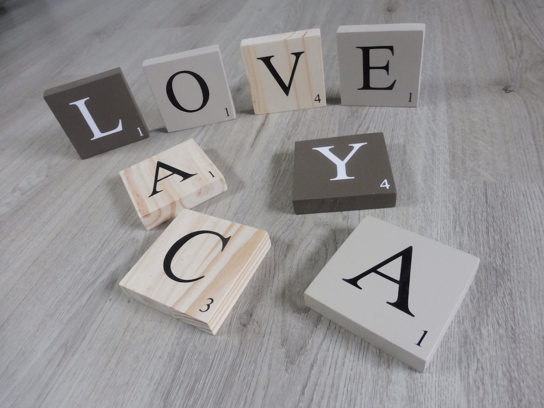 Giant Wooden Scrabble Letter, Wooden Letter, Wood Name, Letter, Girl ...
