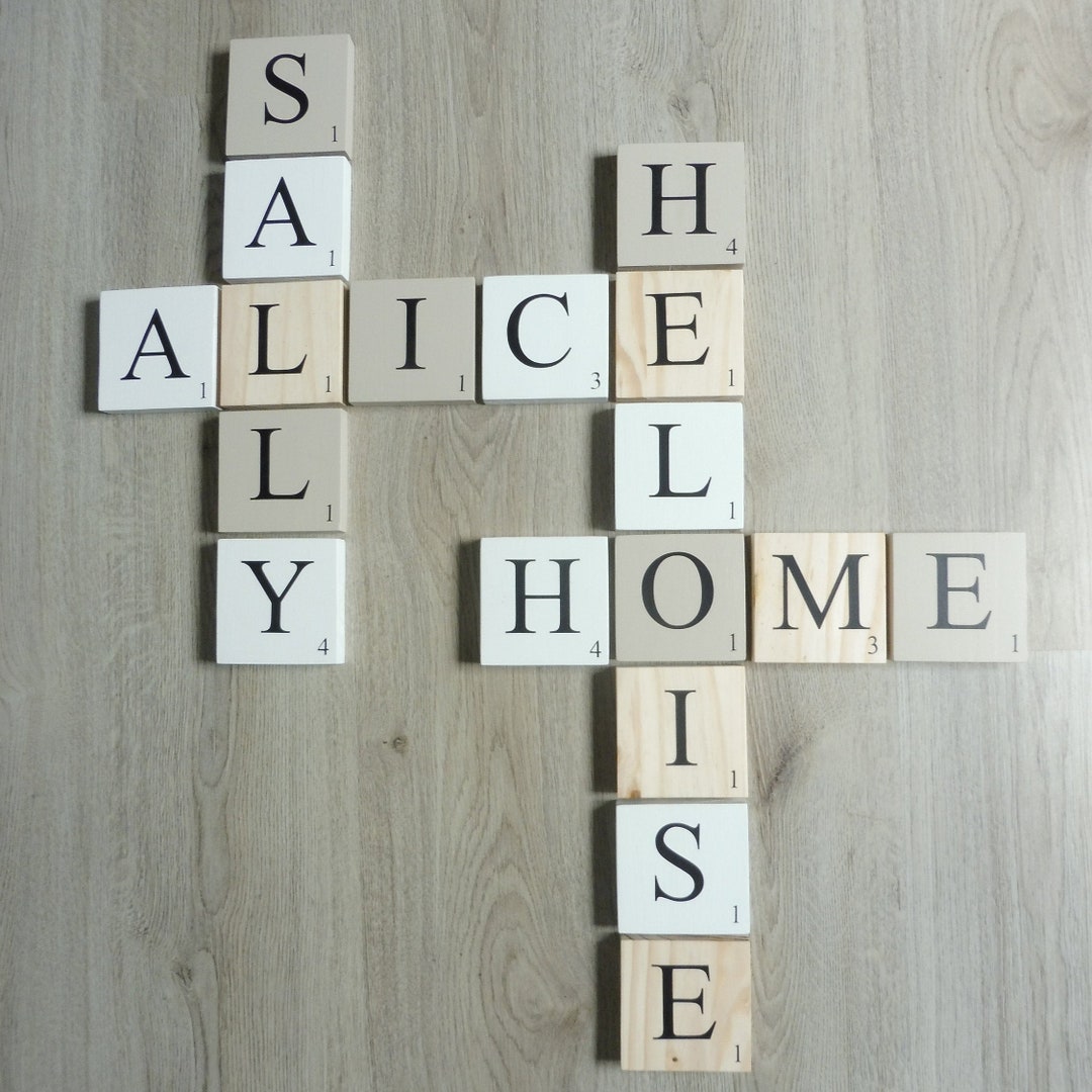 Giant Wooden Scrabble Letter, Wooden Letter, Wooden First Name, Letter ...