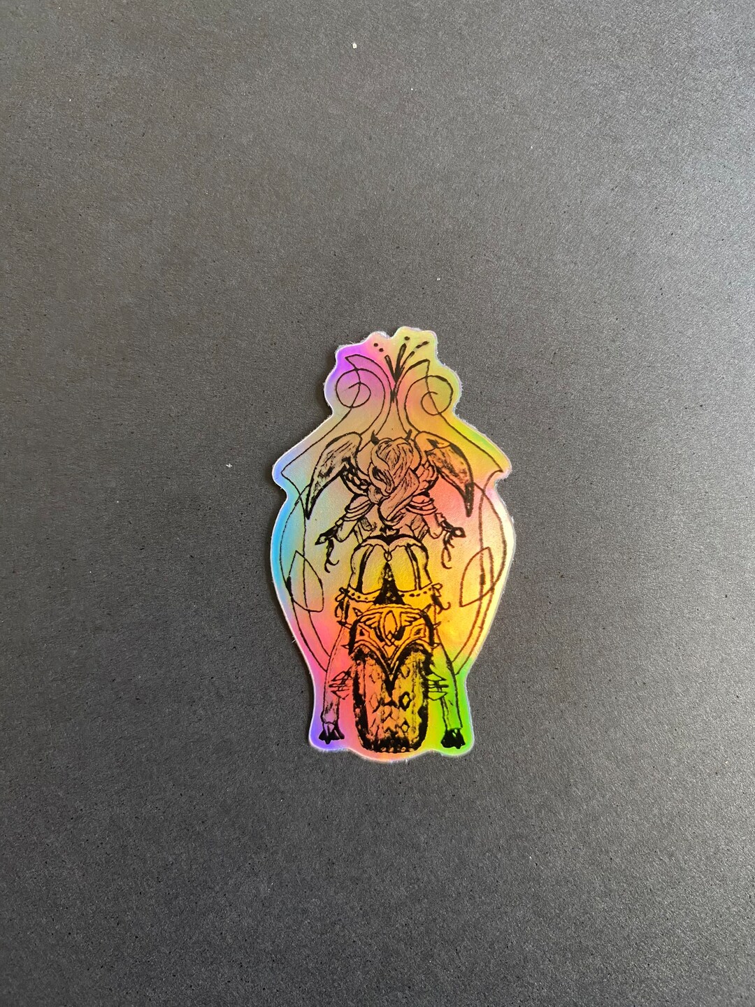 Mamas Fallen Angel Holographic Sticker - Etsy