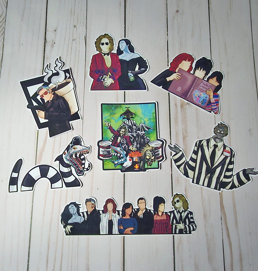 Beetlejuice Beetlejuice Sticker Pack With ORIGINAL Artwork in Water ...
