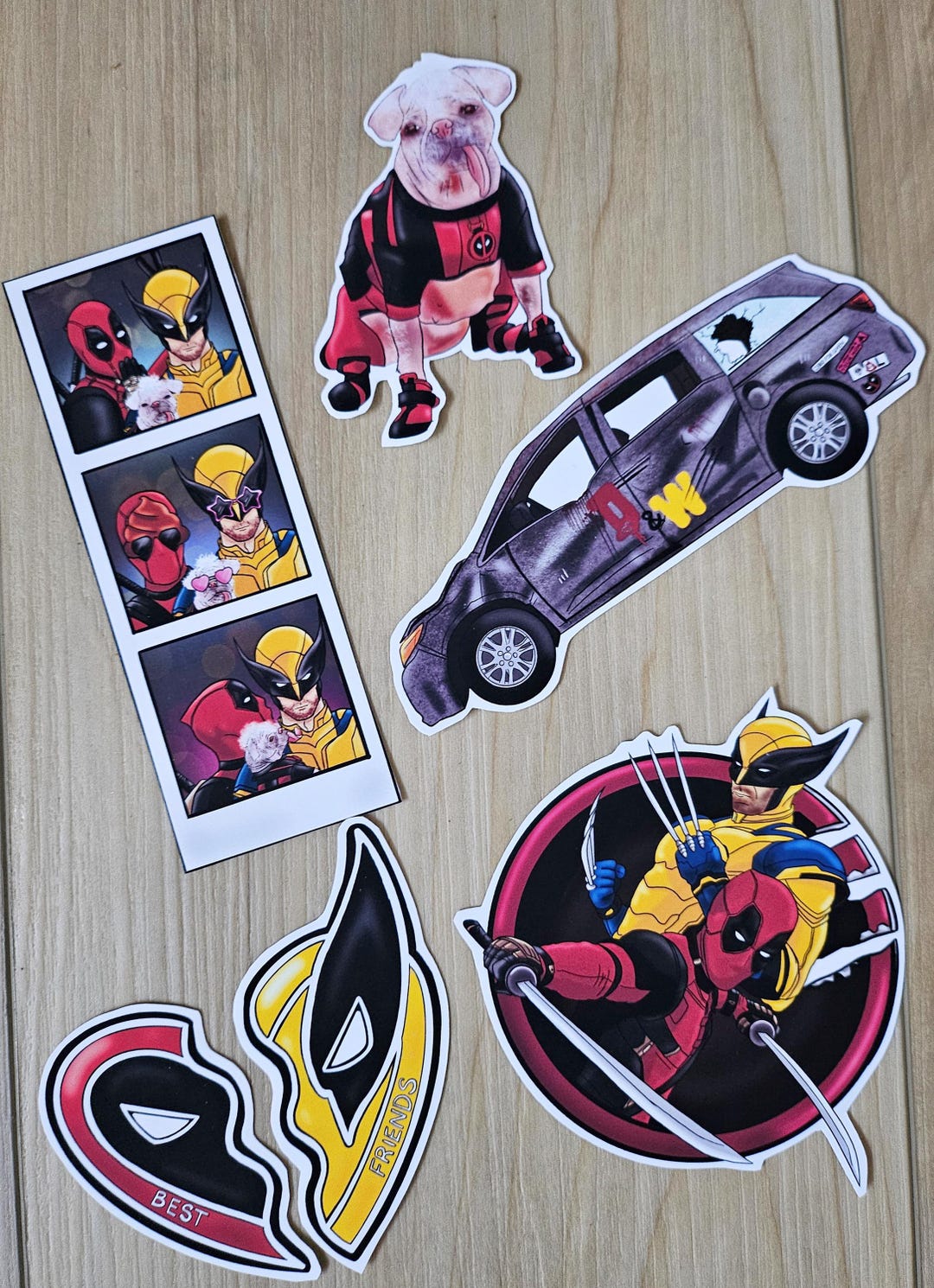 Deadpool & Wolverine Sticker Pack in Water Resistant and Plain Vinyl ...