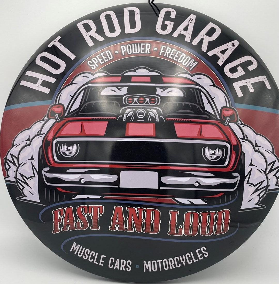 Hot Rod Garage Dome Sign - Etsy