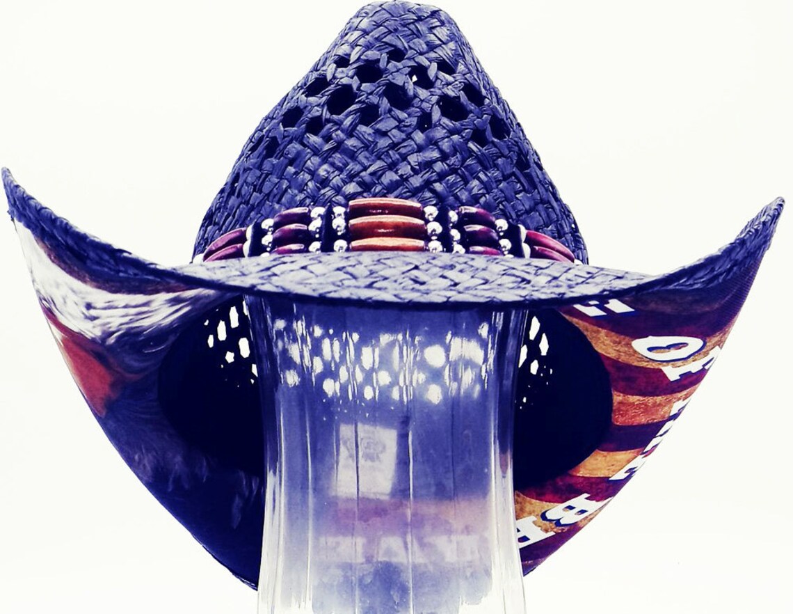 Straw Cowboy Hat - Home of the Brave - Etsy