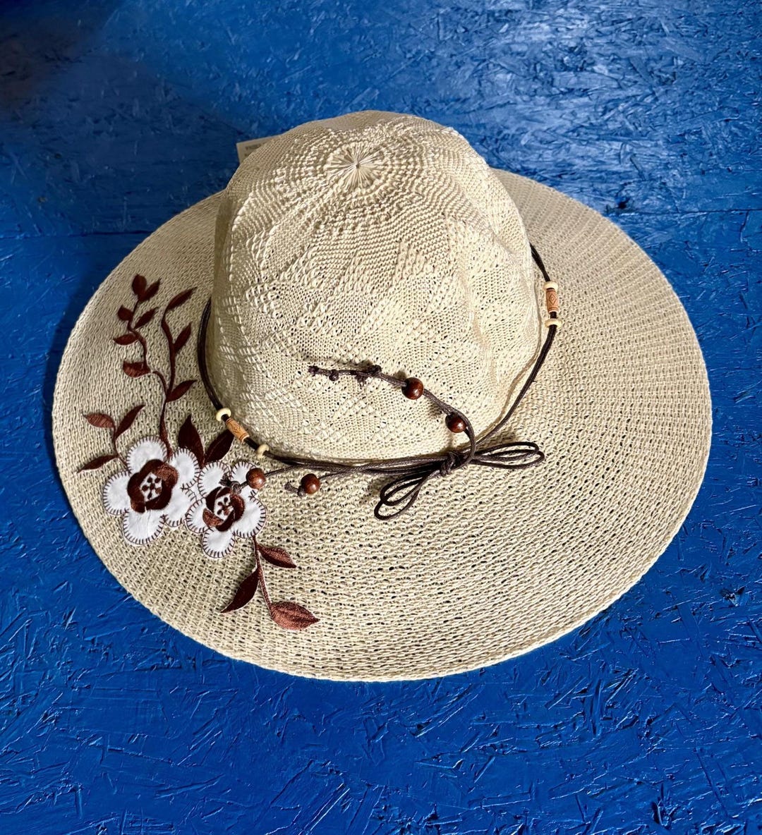 Chic Embroidered Straw Hat - Etsy