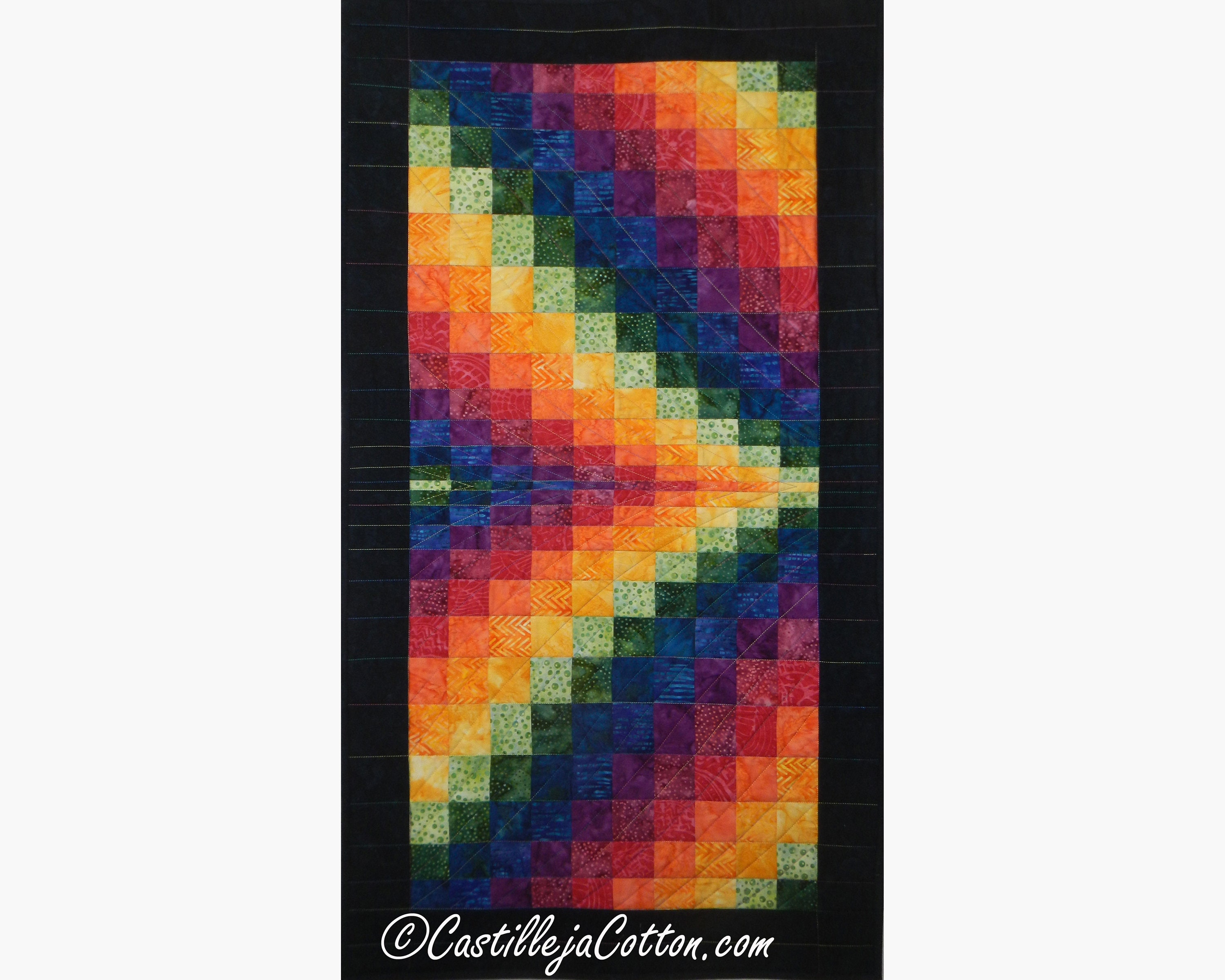 Rainbow Bargello Quilted Table Runner 5850-0 Free Shipping - Etsy