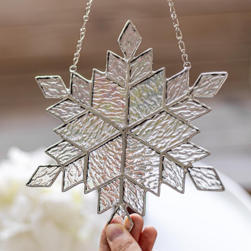 Stained Glass Snowflakes - Etsy