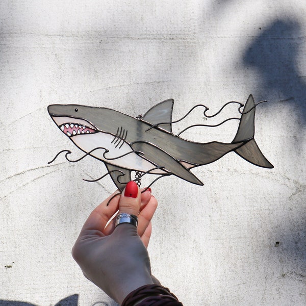 Stained Glass Whale Shark - Etsy