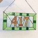 Custom Stained Glass Name Pub Sign Suncatcher Address Personalized Name ...
