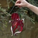 Red Octopus Stained Glass Halloween Suncatcher. Window Wall Hangings ...