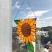 Corner Panel Yellow Sunflower Suncatcher. Stain Glass Fall - Etsy