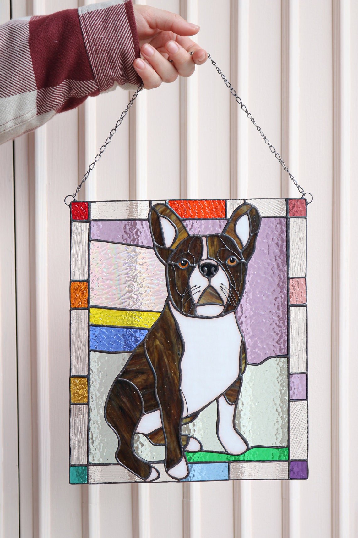 Custom Stained Glass Dog Pet Wall Art Window Hangings - Etsy