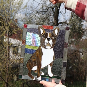 Custom Stained Glass Dog Pet Wall Art Window Hangings - Etsy