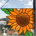 Corner Panel Yellow Sunflower Suncatcher. Stain Glass Fall - Etsy