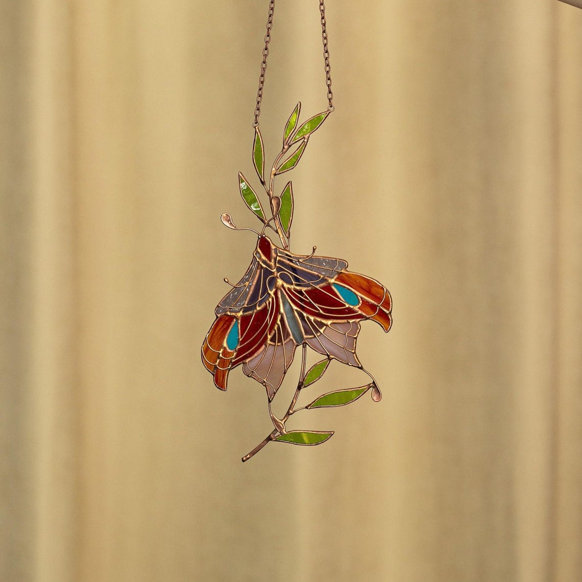 Suncatcher Butterfly Sun Catcher Stain Glass, Window Wall Hangings ...