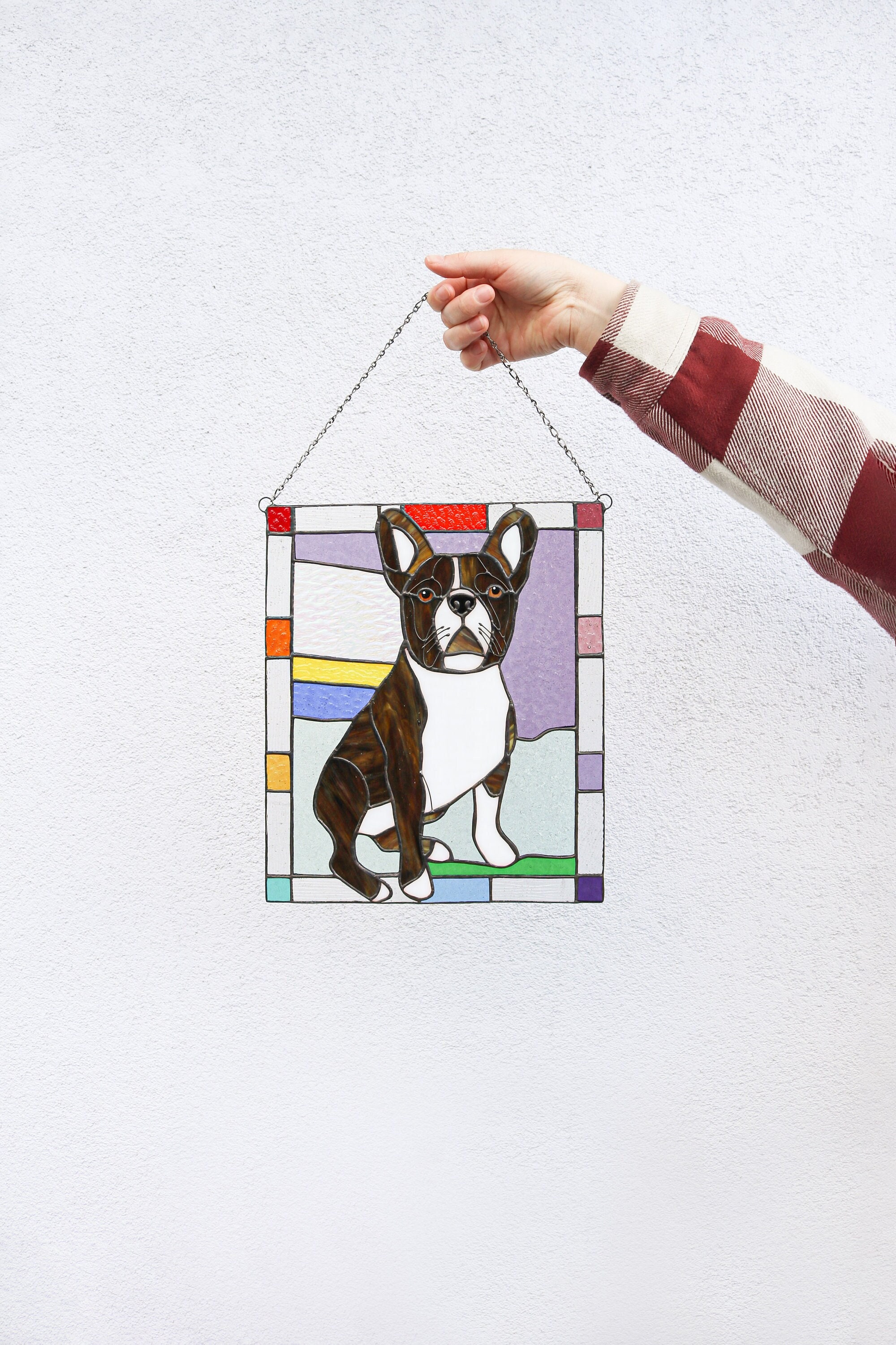 Custom Stained Glass Dog Pet Wall Art Window Hangings - Etsy
