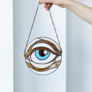 Stained Glass Eye Hanging Stained Glass Sun Catcher Modern Suncatcher ...