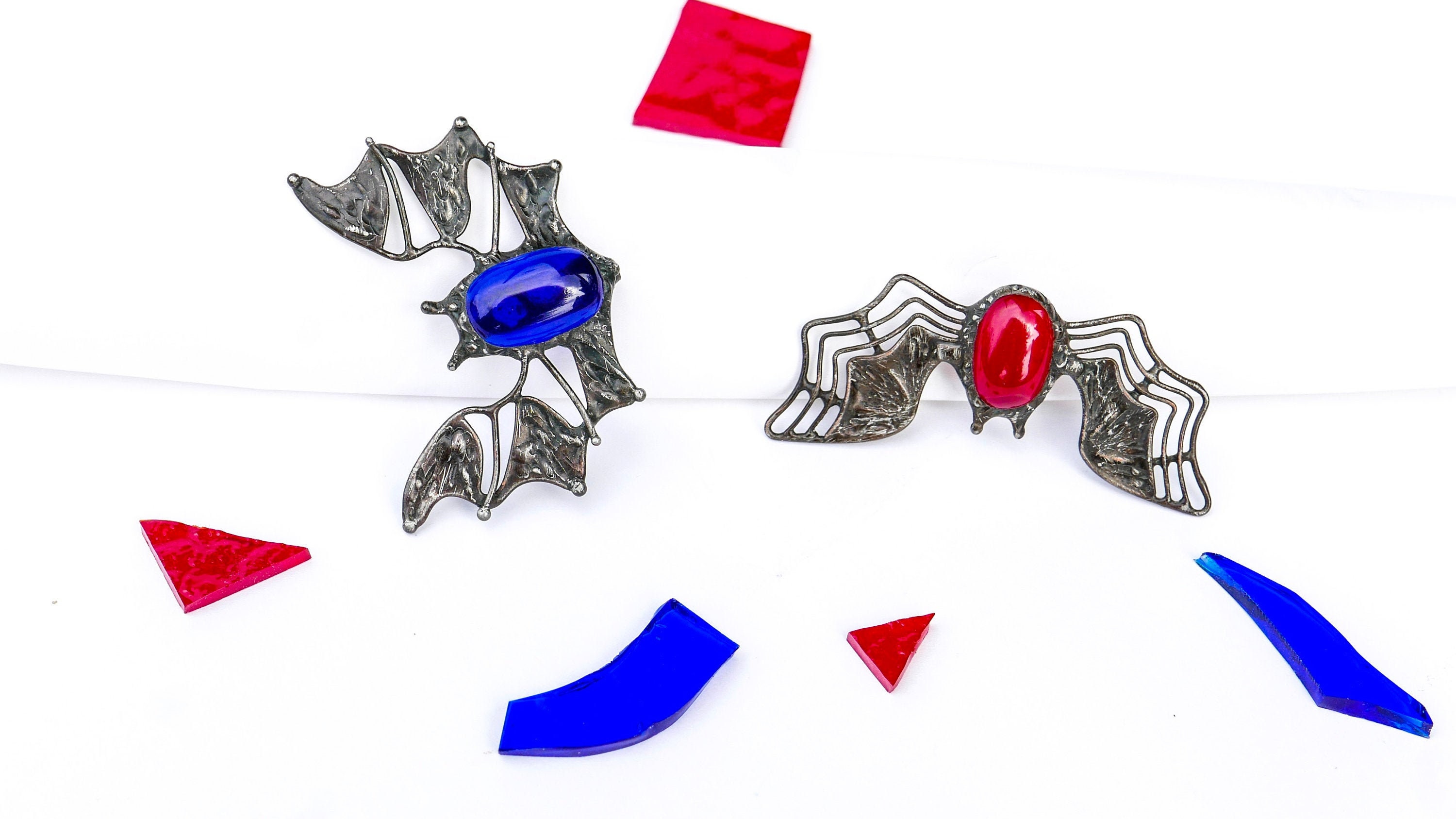 Halloween Brooch Tarantula Beetle Gift Stained Glass Broach Accessories ...