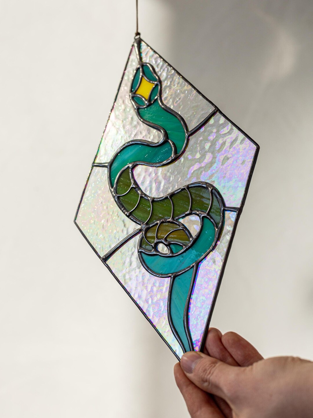Stained Glass Sun Catcher Snake Cobra Decor Suncatcher Picture Home ...