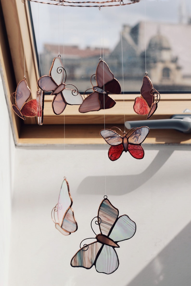 Stained Glass Butterfly Suncatcher, Home Window Decoration - Etsy Australia
