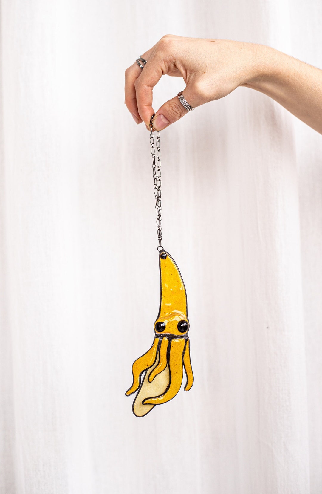 Banana Fused Glass Suncather. Kitchen Decor, Funny Wall Sun Catcher ...