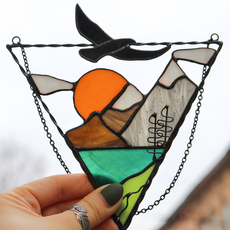 Stained Glass Triangle - Etsy