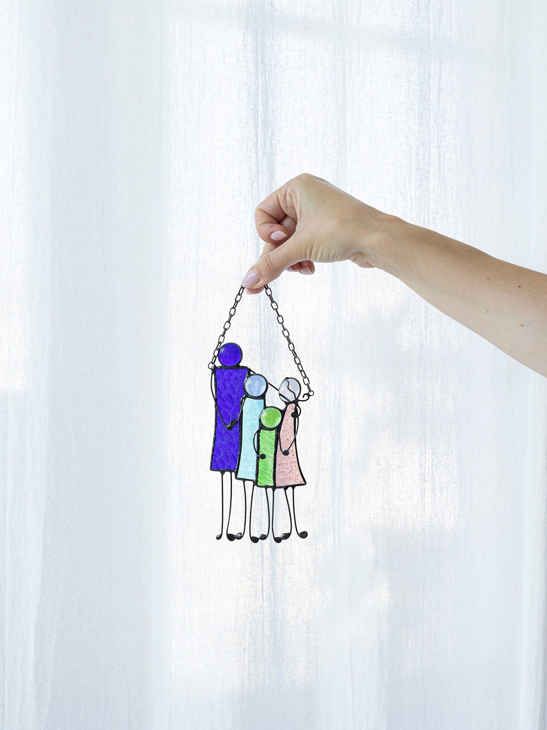 Stained Glass Gift Family, Memorial Gift, Personalized Mothers Day Gift ...