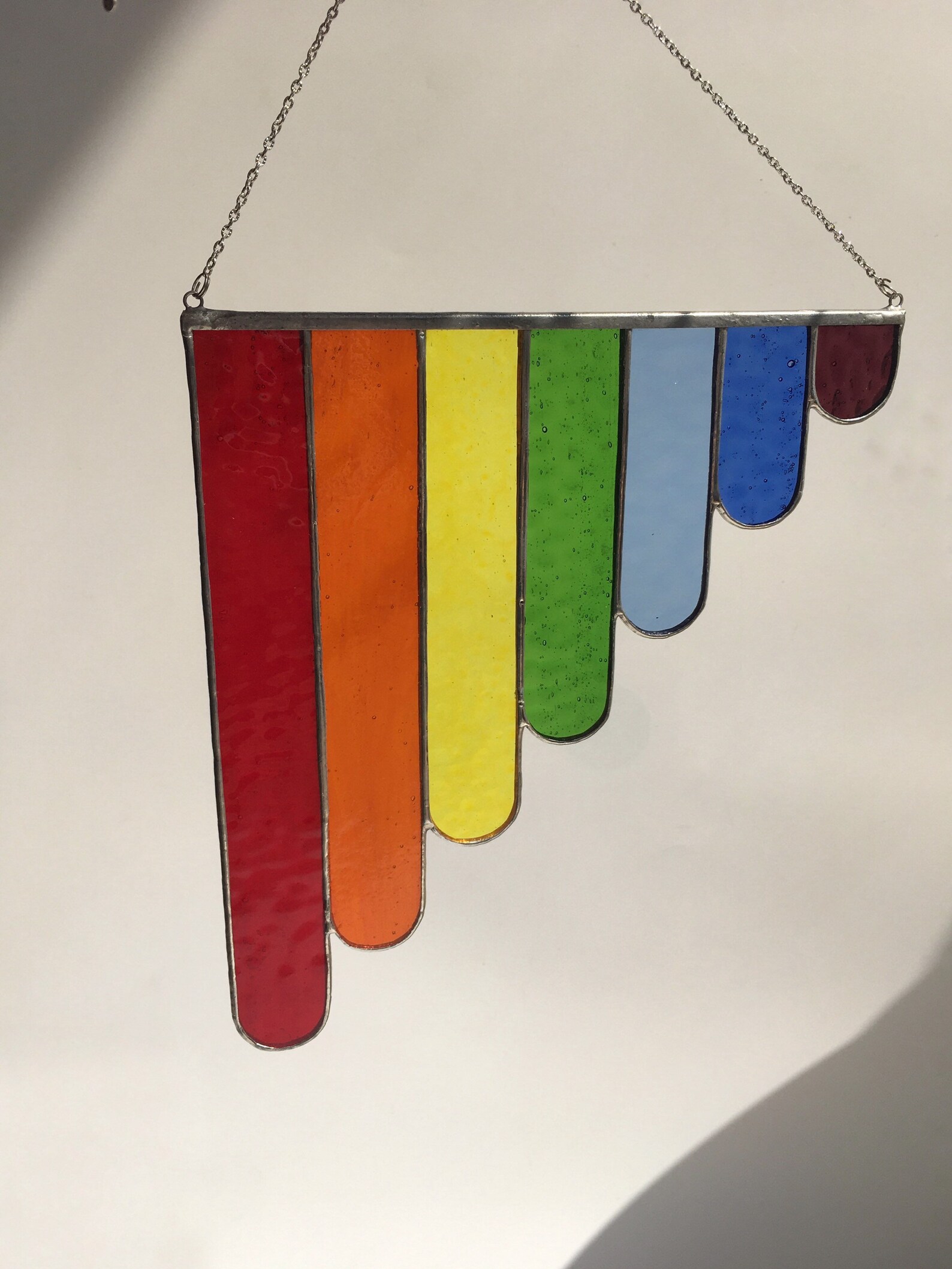 Rainbow Corner Colorful Hanging Panel Suncatcher Ornament | Etsy