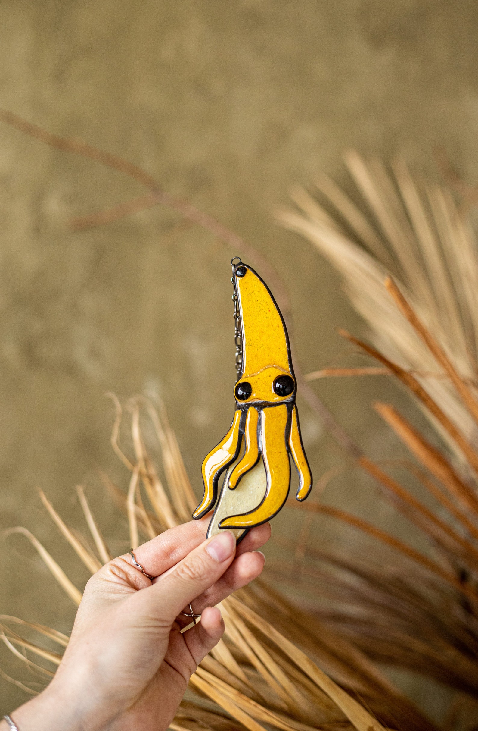 Banana Fused Glass Suncather. Kitchen Decor, Funny Wall Sun Catcher ...