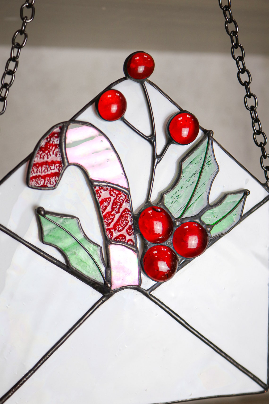 Stained Glass White Envelope Suncatcher Woman Gift Home Decor - Etsy