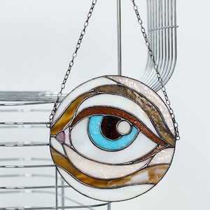 Stained Glass Eye Hanging Stained Glass Sun Catcher Modern Suncatcher ...