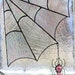Halloween Stained Glass Spider Web Cobweb Net Suncatcher Panel Black ...