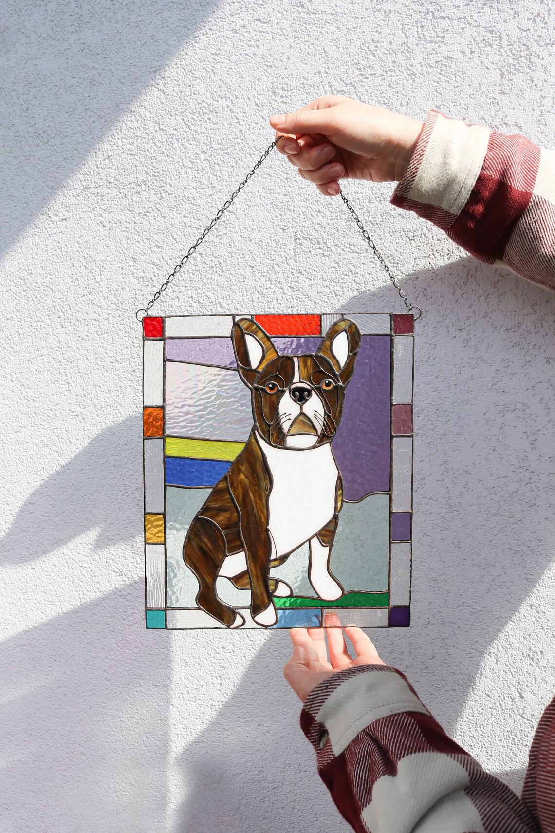 Custom Stained Glass Dog Pet Wall Art Window Hangings - Etsy