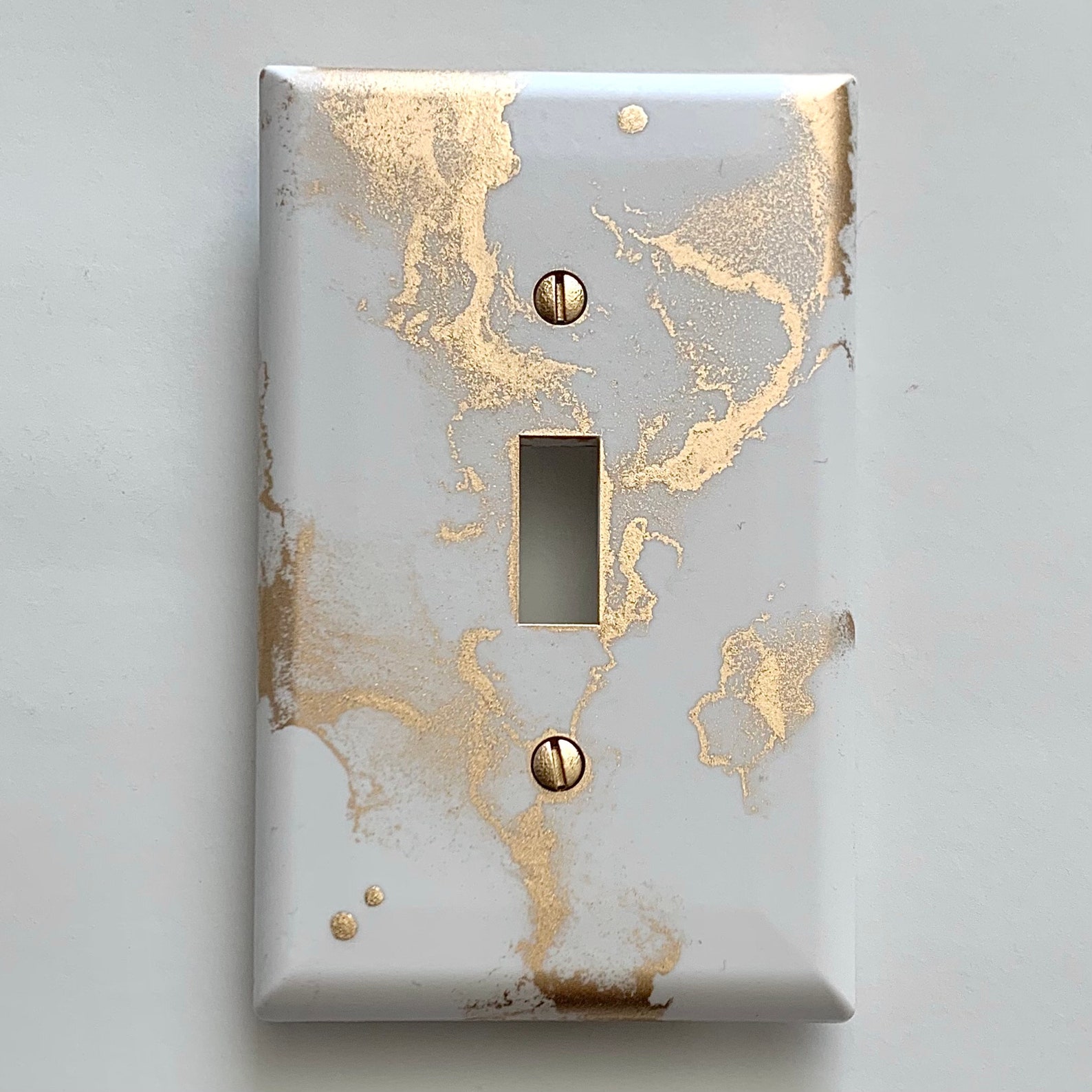 Metallic Gold Abstract Art Light Switch / Electrical Outlet | Etsy
