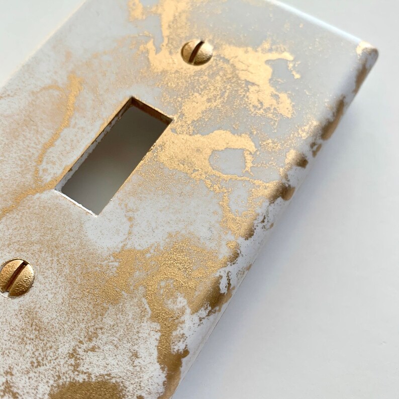 Metallic Gold Abstract Art Light Switch / Electrical Outlet | Etsy