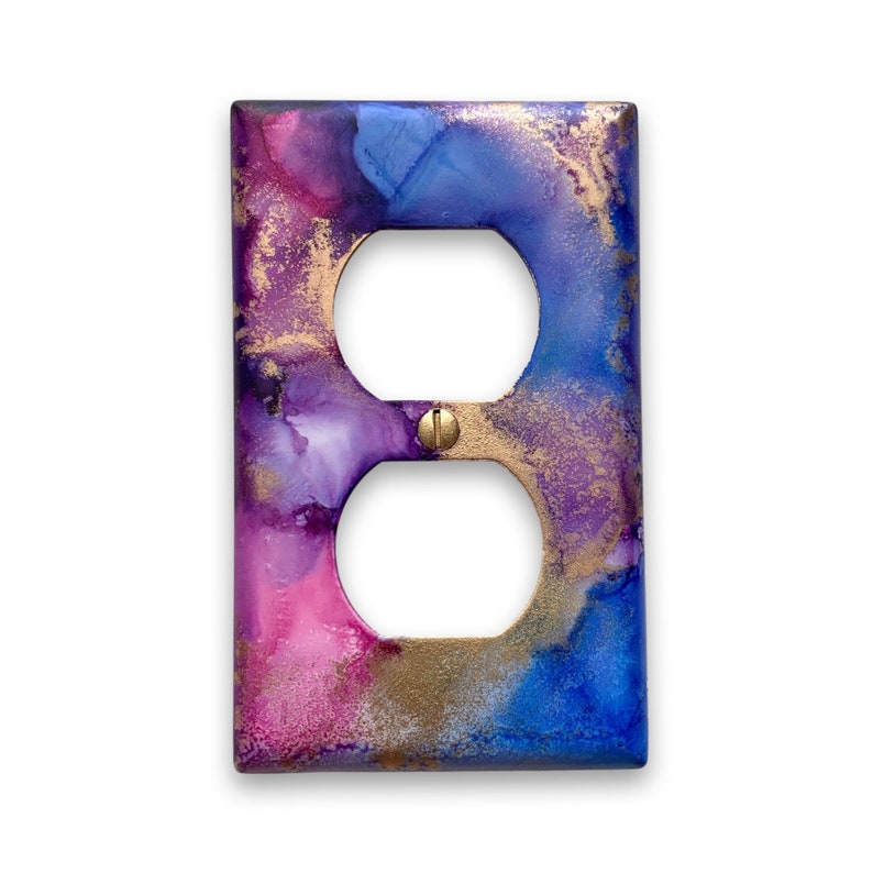 Colorful Abstract Art Light Switch / Electrical Outlet Cover - Etsy