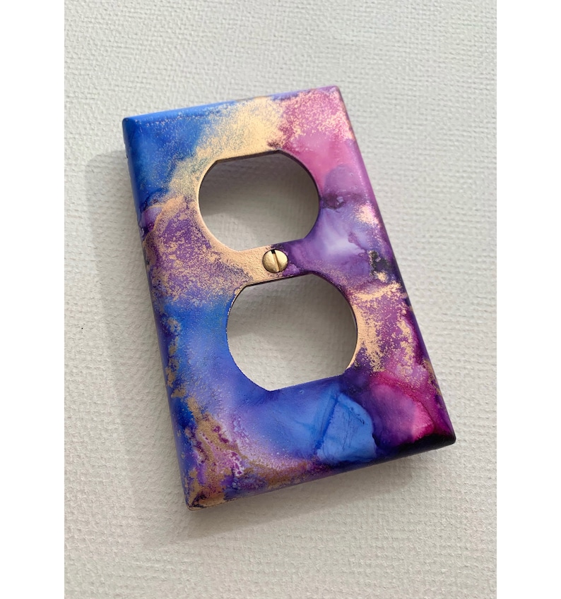 Colorful Abstract Art Light Switch / Electrical Outlet Cover | Etsy