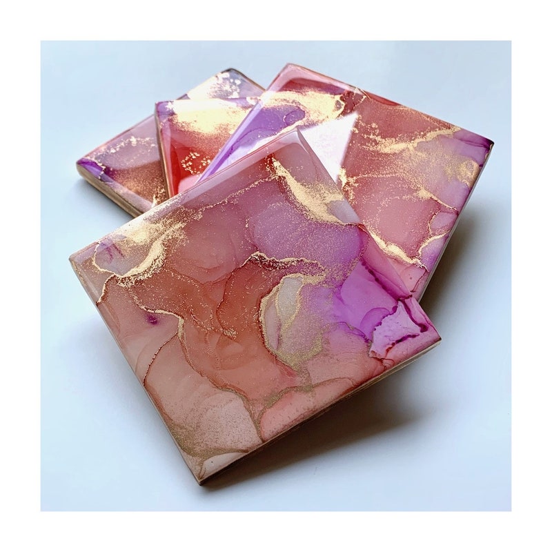 Alcohol Ink Tiles - Etsy