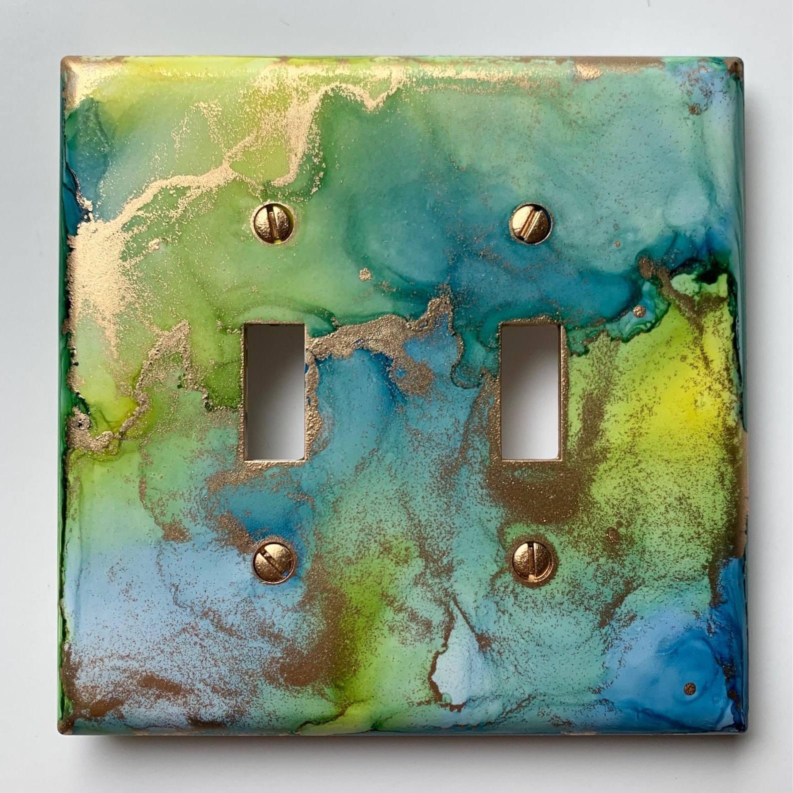 Colorful Abstract Art Light Switch / Electrical Outlet Cover - Toggle ...